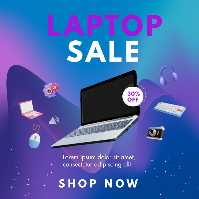 LAPTOP RETAIL AND SALE TEMPLATE | PosterMyWall