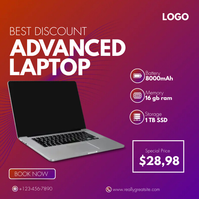 LAPTOP RETAIL AND SALE TEMPLATE | PosterMyWall