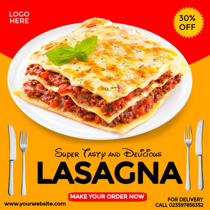 Copy of Lasagna Awareness Month | PosterMyWall