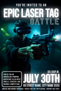 Laser Tag Party Template | PosterMyWall