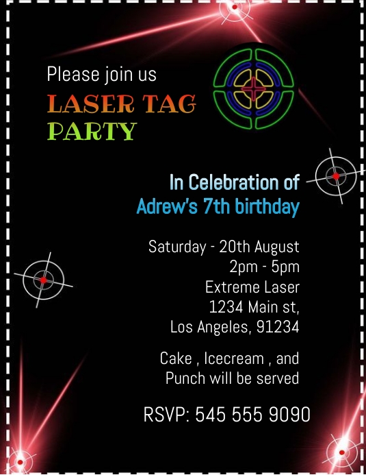 LASER TAG FLYER DESIGN Template | PosterMyWall