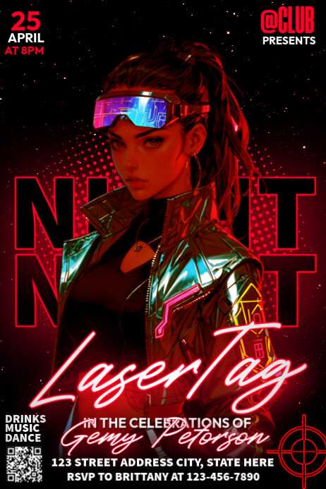 Laser Tag Night Template | PosterMyWall