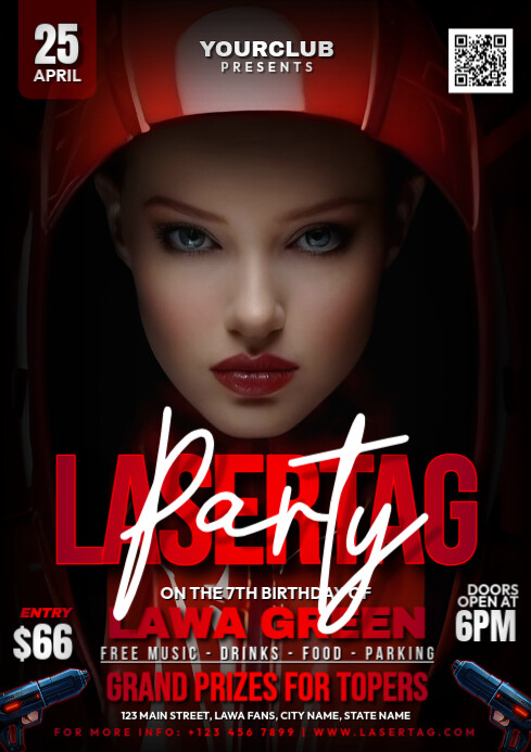 Laser Tag Party Template | PosterMyWall