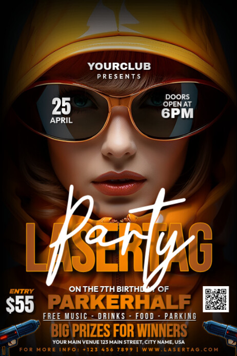 Laser Tag Party Template | PosterMyWall