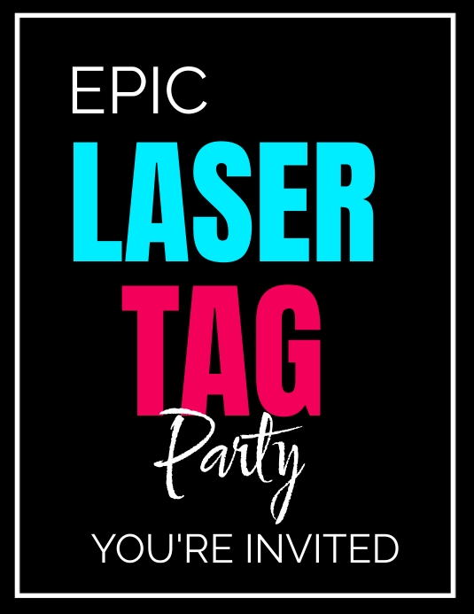 Laser Tag Party Template | PosterMyWall