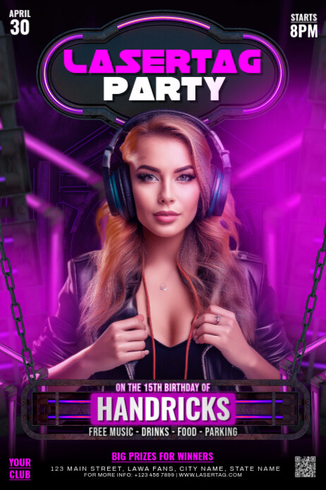 Laser Tag Party Template | PosterMyWall