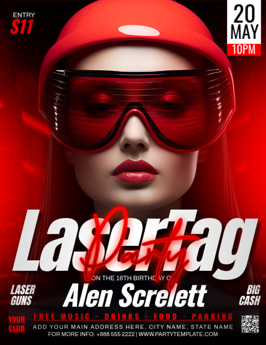 Laser Tag Party Template | PosterMyWall