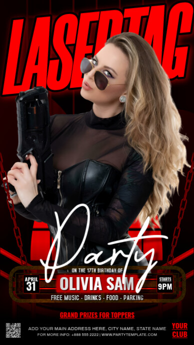 Laser Tag Party Template | PosterMyWall