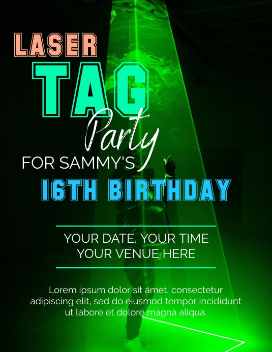 Laser Tag Party Template | PosterMyWall