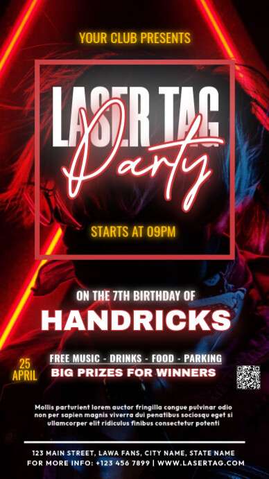 Laser Tag Party Template | PosterMyWall