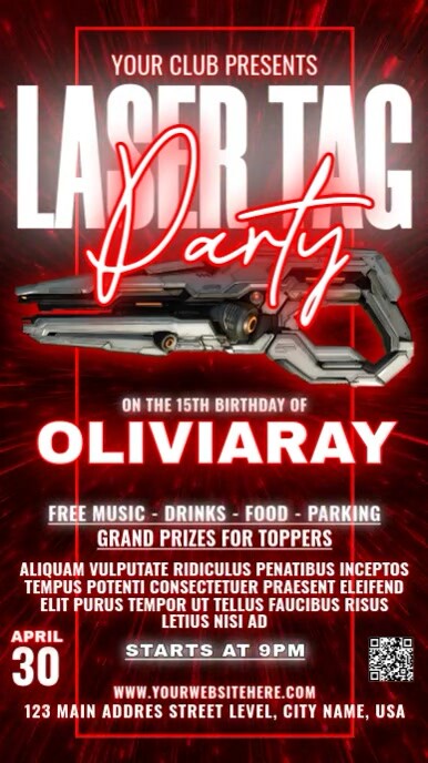 Laser Tag Party Template | PosterMyWall