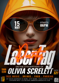 Laser Tag Party Template | PosterMyWall