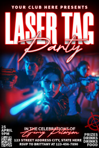 Laser Tag Party Template | PosterMyWall