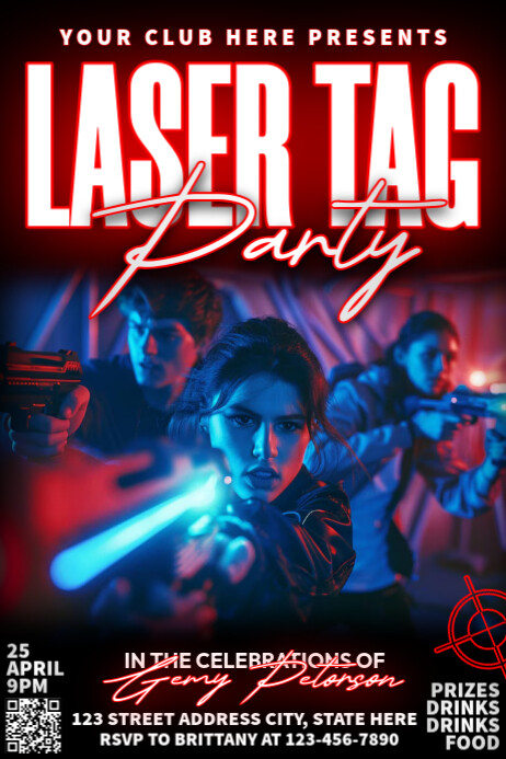 Laser Tag Party Template | PosterMyWall