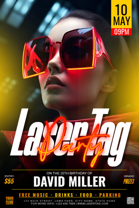 Laser Tag Party Template | PosterMyWall