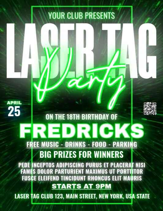 Laser Tag Party Template | PosterMyWall
