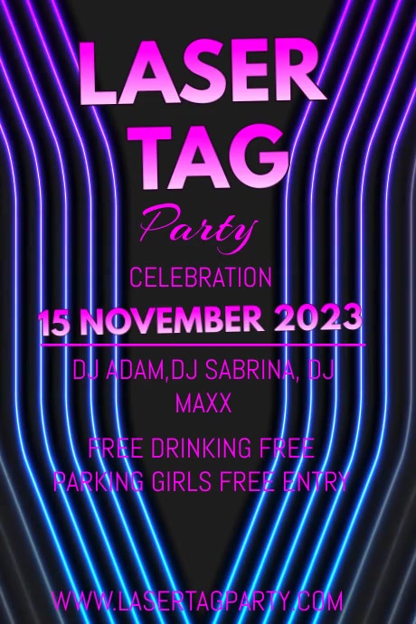 Laser Tag Party Template | PosterMyWall