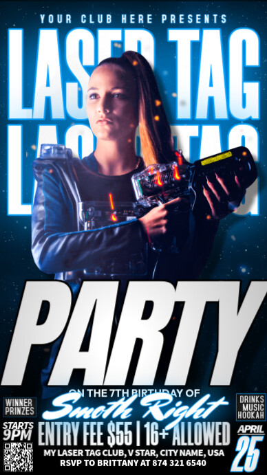 Copy of Laser Tag Party | PosterMyWall