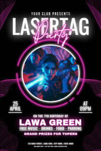 Laser Tag Party Template | PosterMyWall