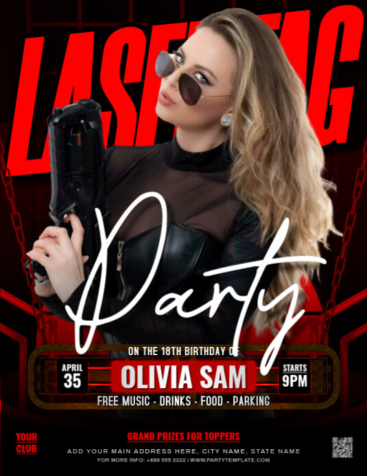 Laser Tag Party Template | PosterMyWall