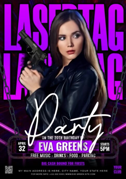 Laser Tag Party Template | PosterMyWall