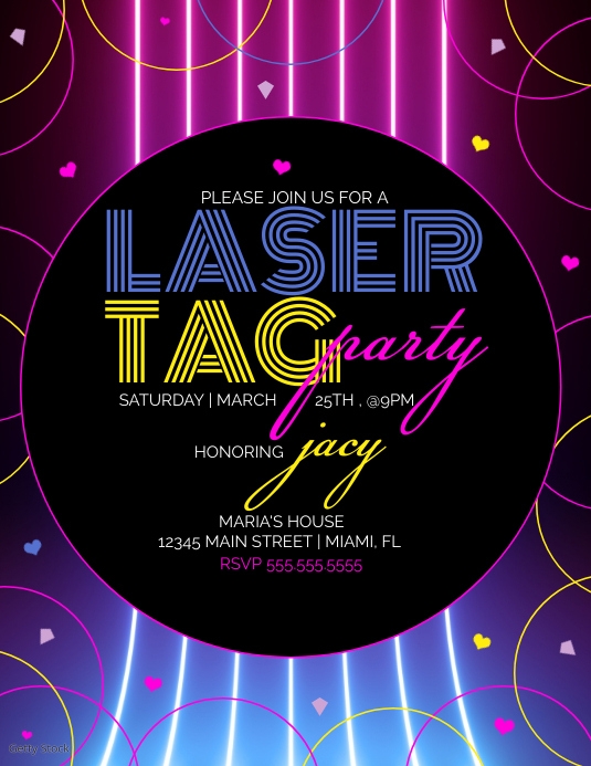 Laser Tag Party Flyer Templates | PosterMyWall