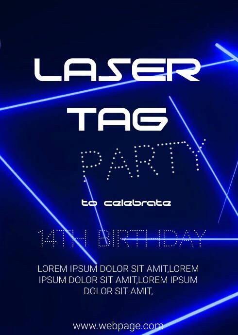 laser tag party invitation Template | PosterMyWall