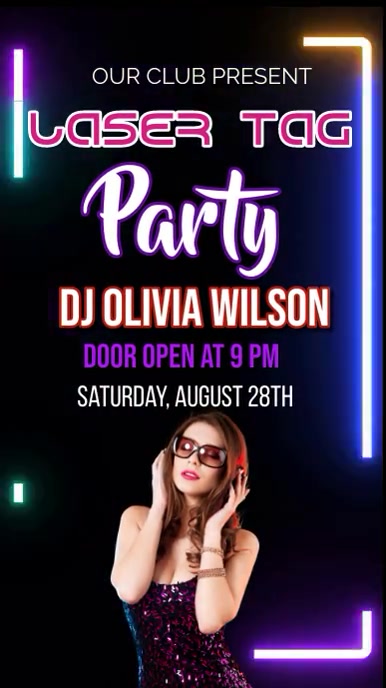 Laser Tag Party Invite Template | PosterMyWall