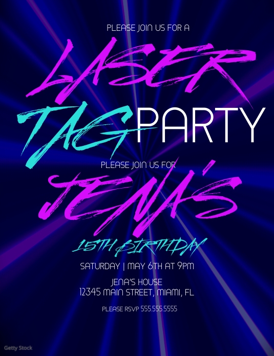 Laser Tag Party Templates | PosterMyWall