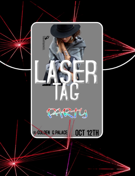 Modèle laser tag template | PosterMyWall