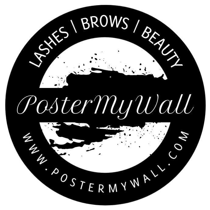 Lashes Brows Insta Promo Black and White Logo Template | PosterMyWall