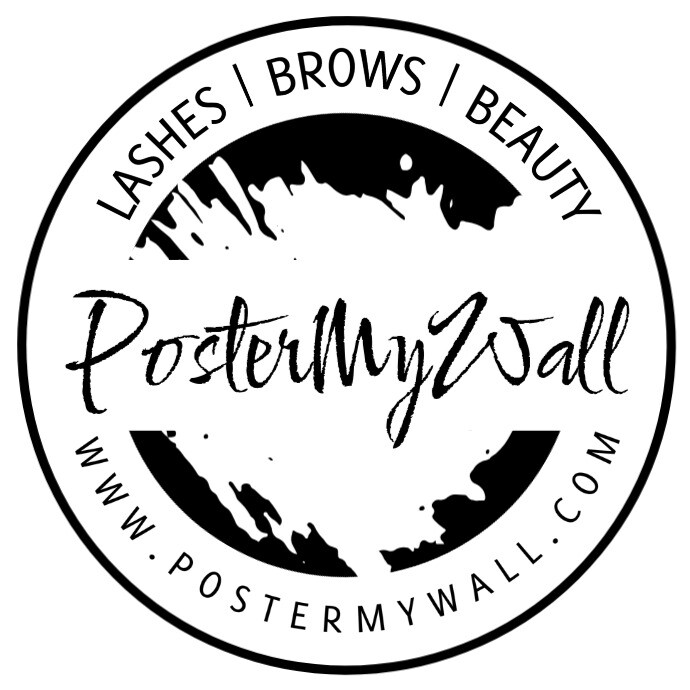 Lashes Brows Insta Promo Black and White Logo Template | PosterMyWall