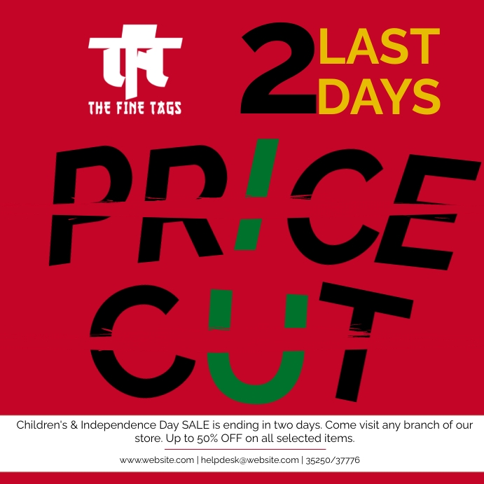 Last Days of Sale Template | PosterMyWall