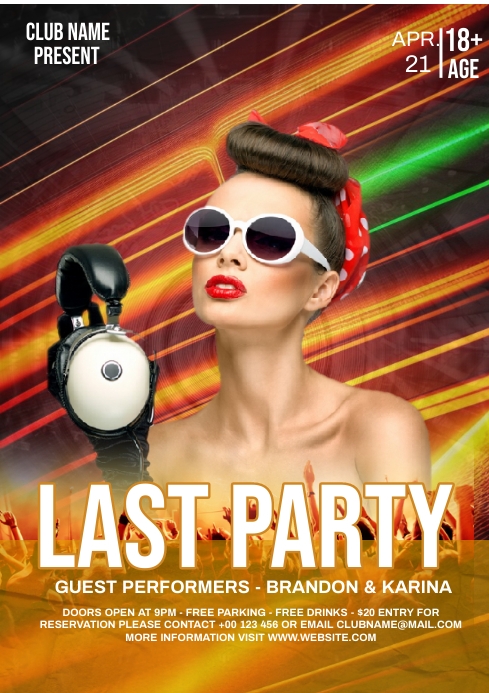 Plantilla de Last Party Ads | PosterMyWall