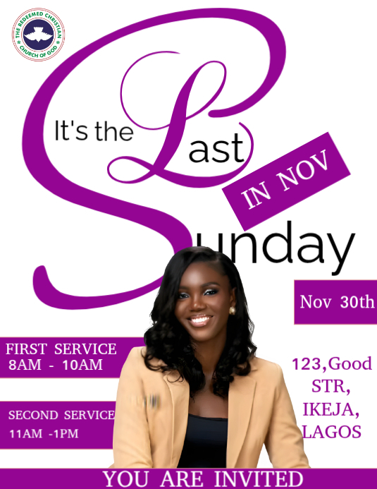 Last Sunday of the month template | PosterMyWall