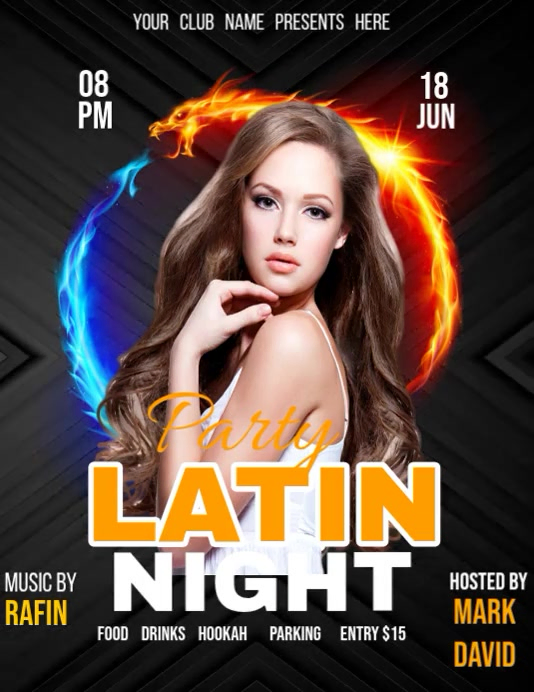 LATIN NIGHT Template | PosterMyWall