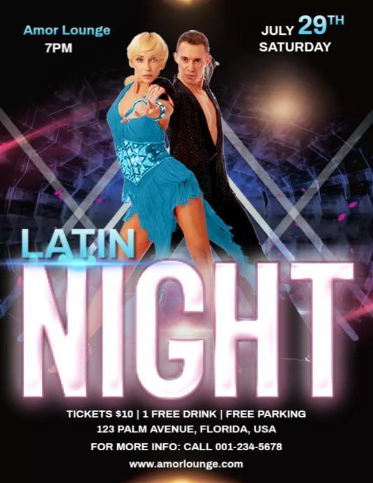 Latin Night Flyer Template | PosterMyWall