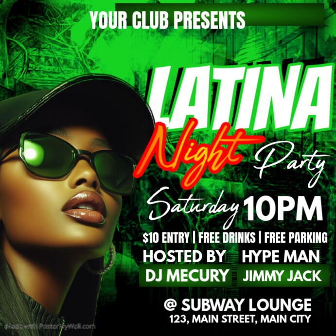 latin night party Template | PosterMyWall