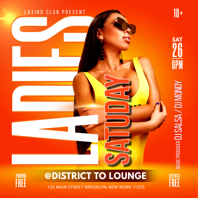 Latin night party poster Template | PosterMyWall