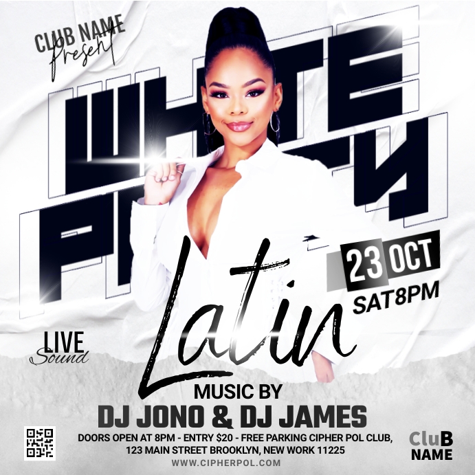 Latin night party poster Template | PosterMyWall
