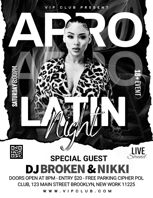 Latin night party poster Template | PosterMyWall