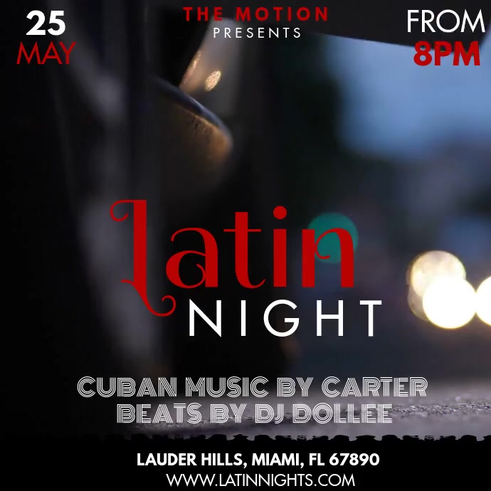 LATIN NIGHTS Template | PosterMyWall