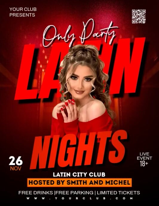 Copy of Latin nights only party | PosterMyWall