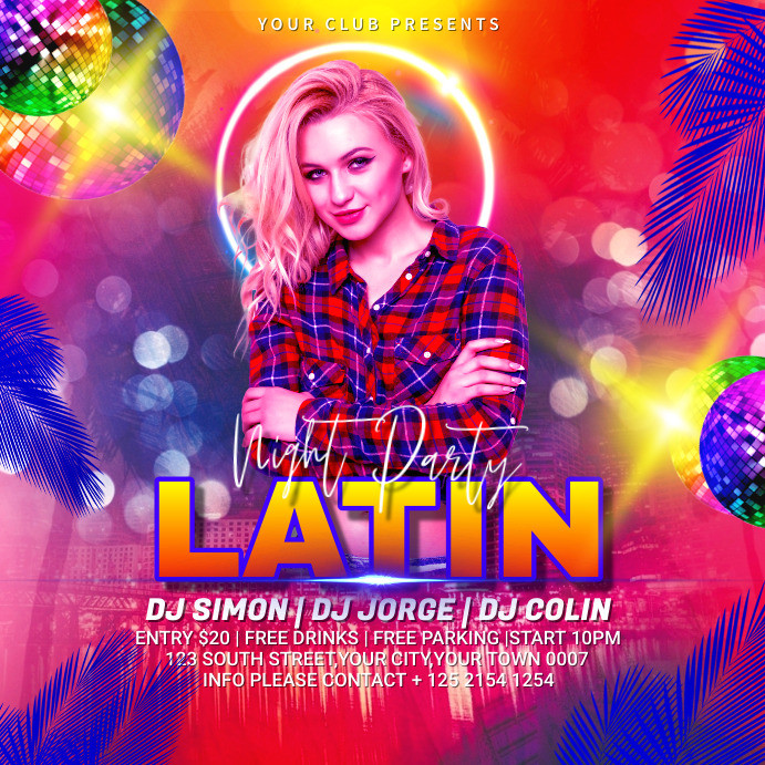 Plantilla de Latin party flyer design | PosterMyWall