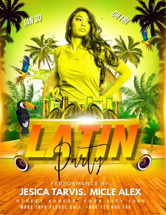 latin party flyer Template | PosterMyWall