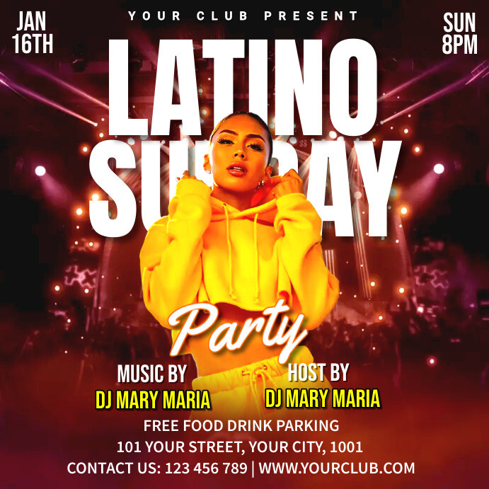 Plantilla de latin party flyer template | PosterMyWall