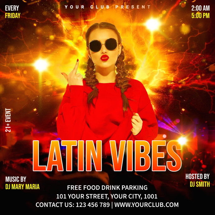 latin party flyer template | PosterMyWall