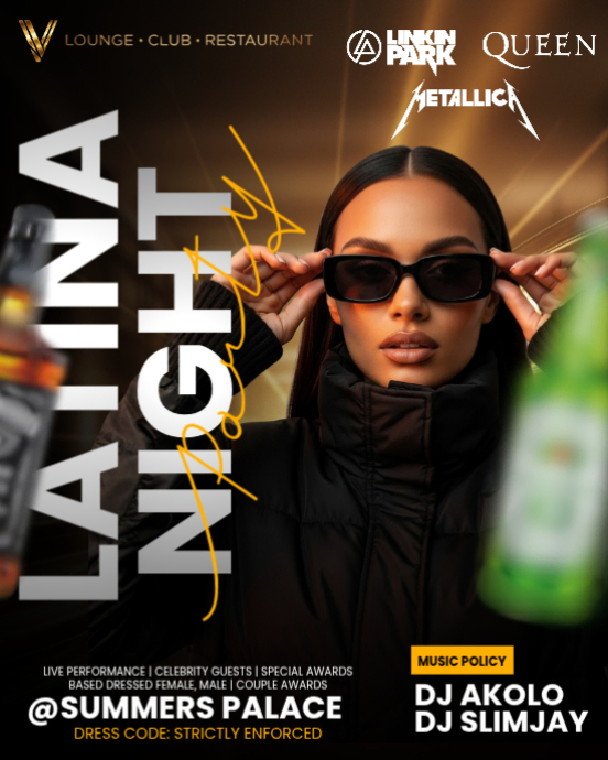 Latina Night Luxury Club Flyer Template | PosterMyWall