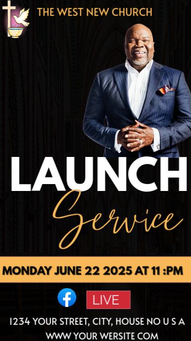 Launch, launch event, church, online session Template | PosterMyWall