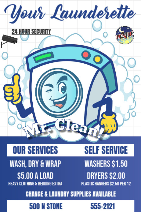 LAUNDERETTE POSTER AD Template | PosterMyWall